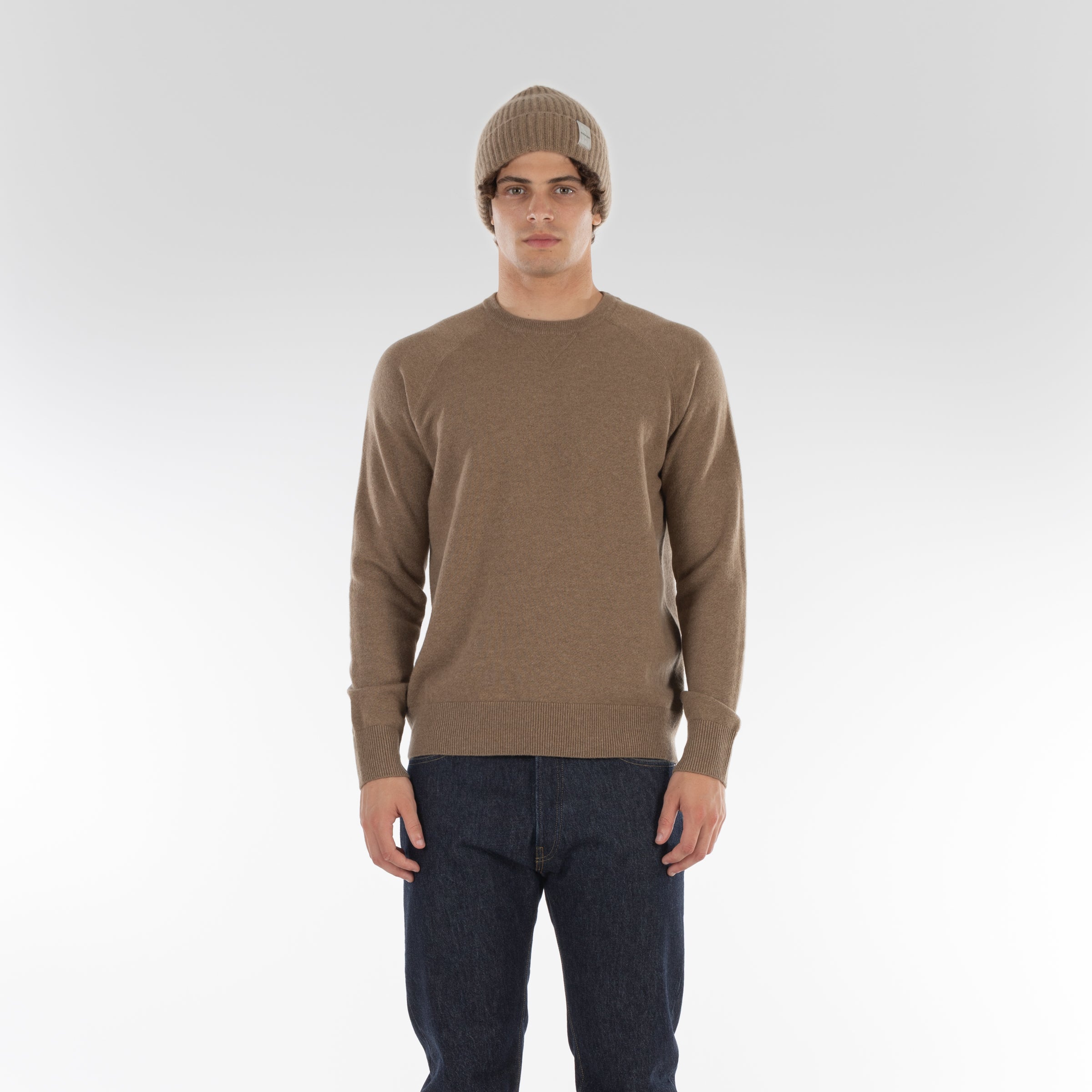 PURE CASHMERE FRENCH TERRY 12G / CAMEL BROWN – Monobi