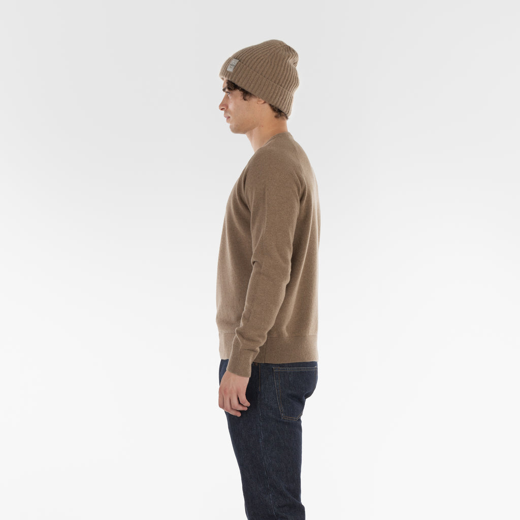 PURE CASHMERE FRENCH TERRY 12G / CAMEL BROWN – Monobi