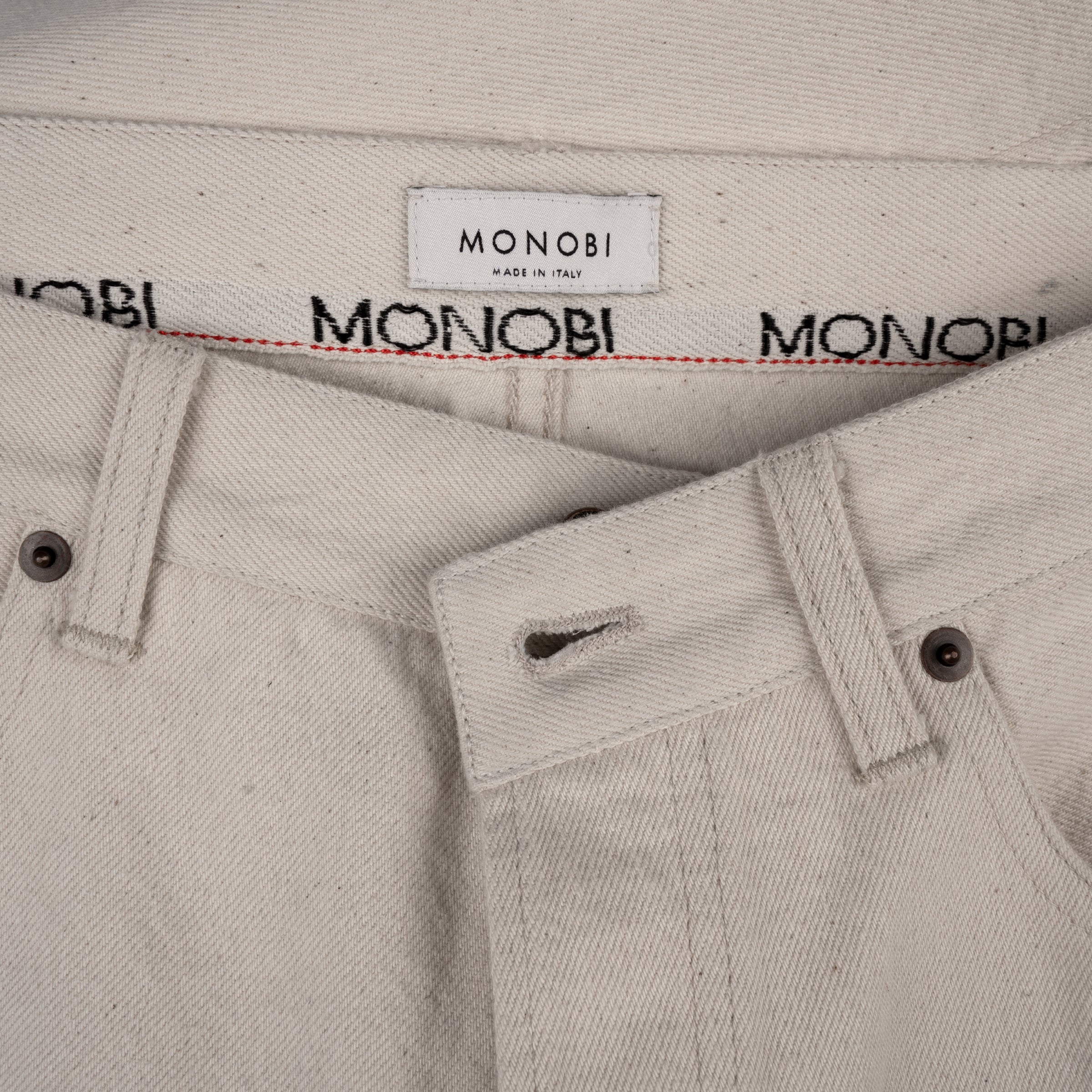 RAW INDIGO SELVAGE DENIM / NATURALE – Monobi